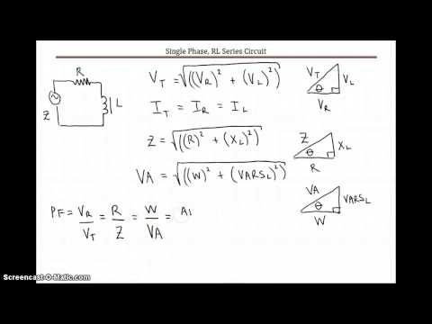 RL Series Circuit Equations & Sample Calculation (1 of 2)