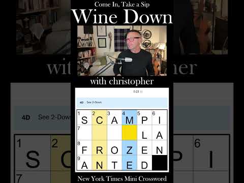 NYT Mini Time: TUESDAY! Come in, Take a Sip, & Wine Down! Let's Solve Together! 🍷 #shorts