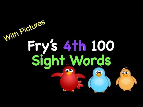 Fry's 4th 100 Sight Words With PICTURES