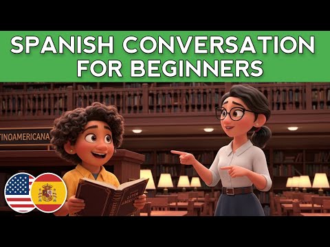 Spanish Conversation For beginners | Learn Spanish for beginners : Asking for a book 📕