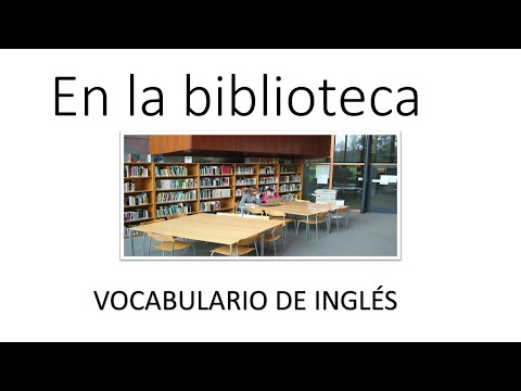 En la biblioteca. Vocabulario de inglés
