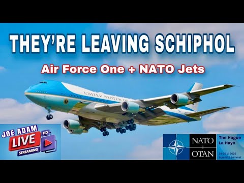 🔴 LIVE: Air Force One & VIP Jets Depart Schiphol After NATO Summit | June 25, 2025
