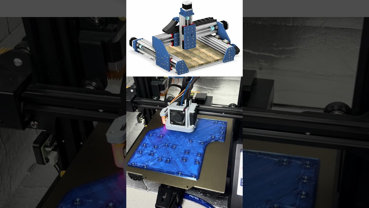 Parts for New CNC Router with 3D printing #cnc #cncrouter #3dprinting #maker #project  #engineering
