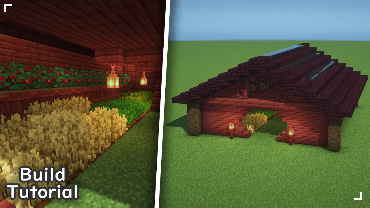 ❤️ Mangrove & Nether Brick Greenhouse 🌽 | Minecraft Build Tutorial