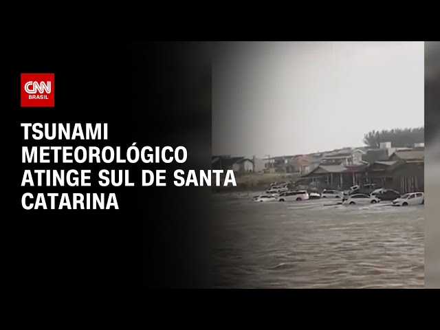 Tsunami meteorológico atinge Santa Catarina e arrasta carros para o mar ...