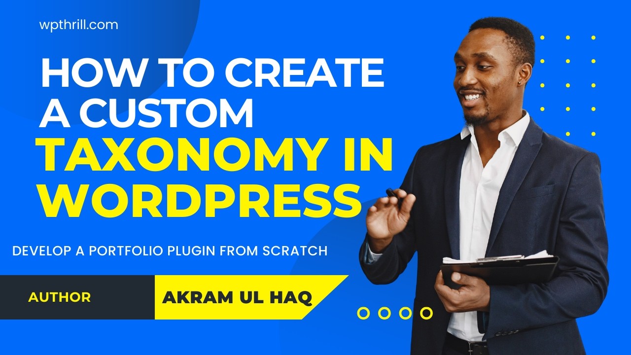 How to Create Custom Taxonomy in WordPress Plugin (register_taxonomy Tutorial)
