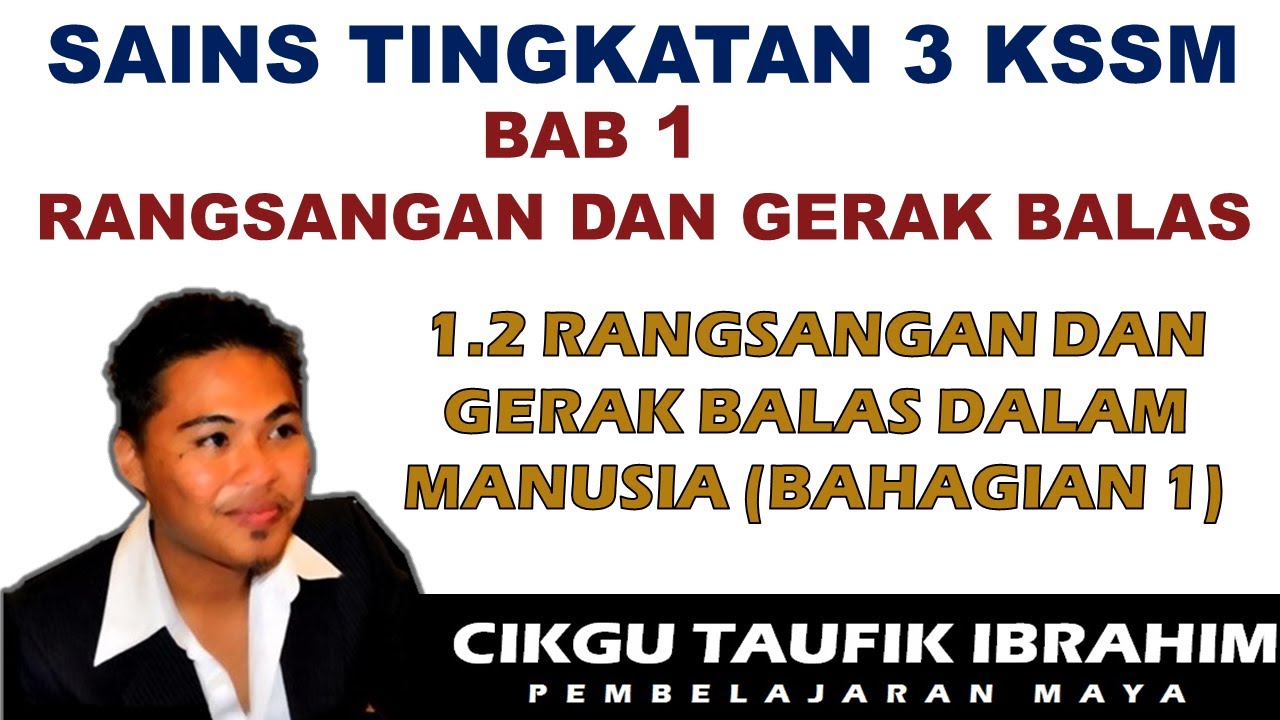 Sains Tingkatan 3 KSSM I Bab 1 Rangsangan dan Gerak Balas I1.2 Rangsangan & G.Balas dlm Manusia Bah1