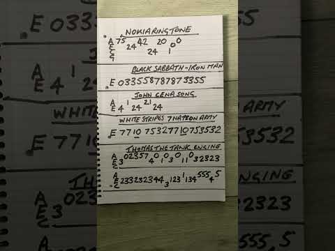Uke Tabs(Nokia ring tone,black sabbath,white stripes,Thomas the tank engine theme,John Cena)