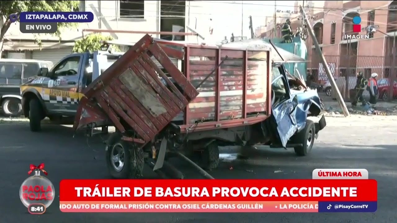 Tráiler de basura se queda sin frenos y provoca accidente en Iztapalapa | DPC con Paola Rojas