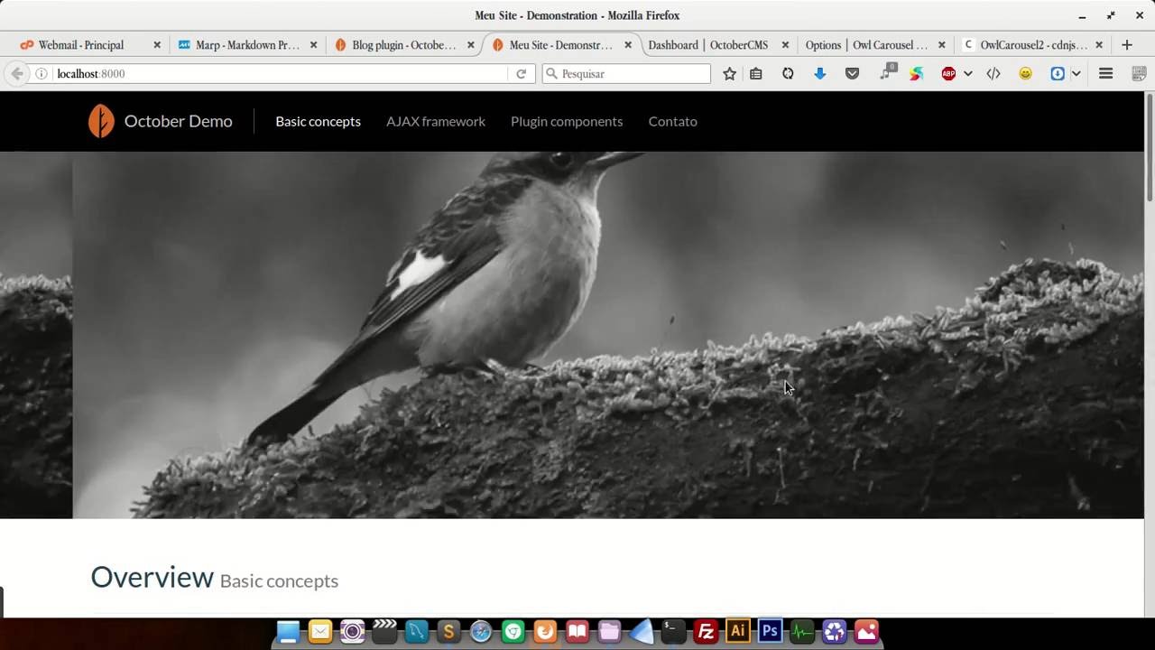 October CMS: Criando um Slide
