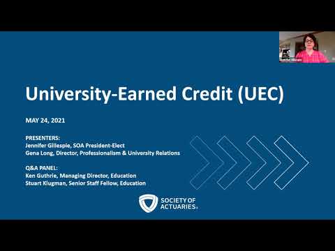 SOA Member Town Hall on University-Earned Credit