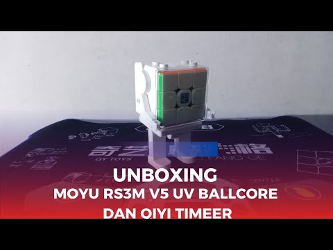 Unboxing rubik moyu RS3M V5 uv ballcore dan Qiyi timer