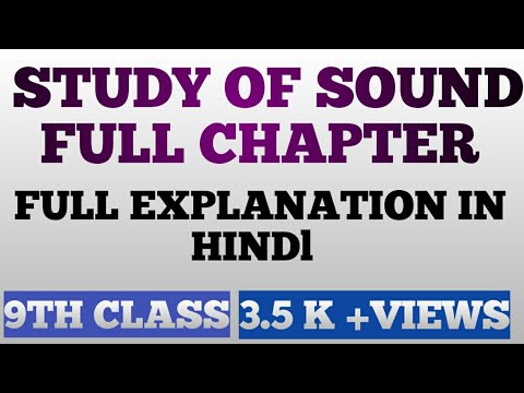 Study of Sound | Class 9 | sound Class 9 | Maharashtra Board | In Hindi