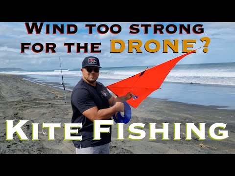 Wind Too Strong For Drones - Kite Fishing
