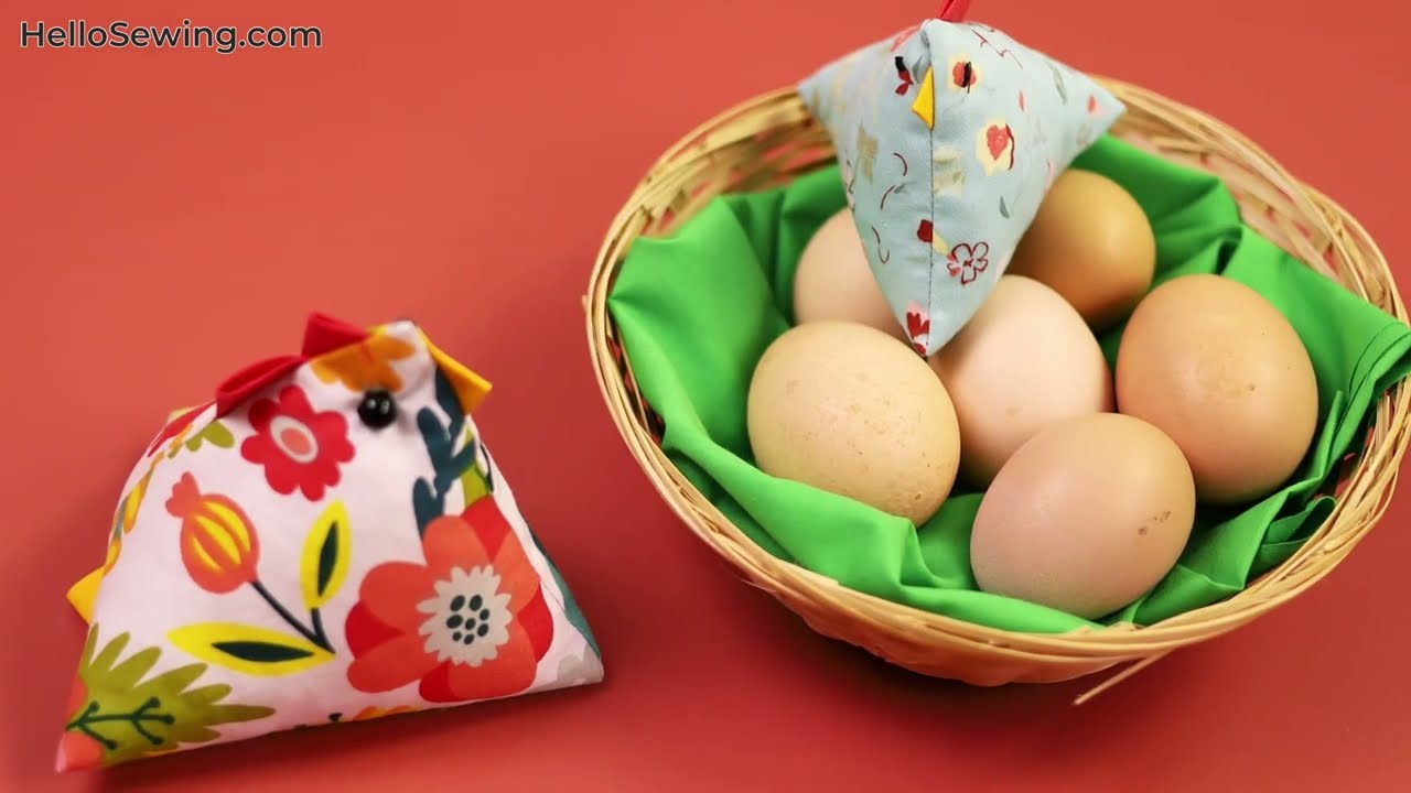 DIY Patchwork Fabric Chicks in 10 minutes // Easy Easter Sewing Project for Beginners or Kids