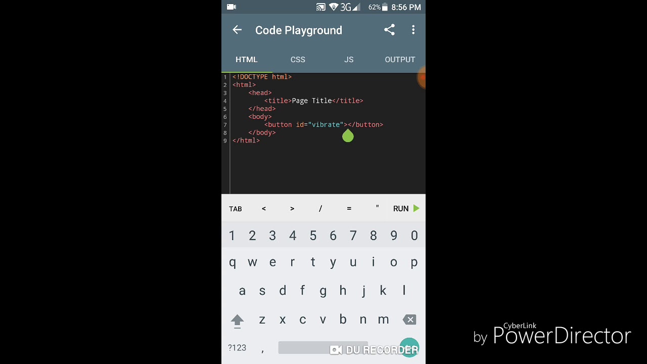 Make phone vibrate by coding on JavaScript