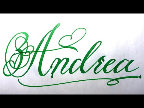 Andrea Name Signature Calligraphy Status | #moderncalligraphy #cursive #YearofYou #andrea @Andrea