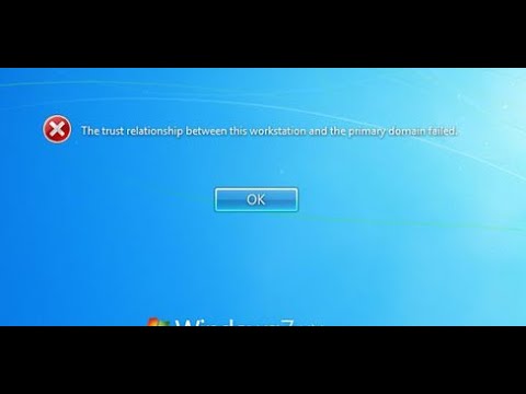 The trust relationship between this workstation and the primary domain failed