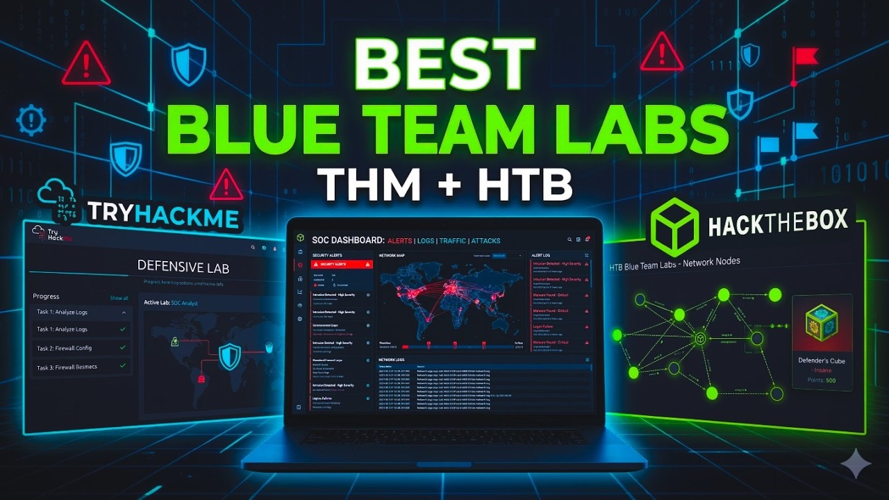 The Best Blue Team Labs to Become a SOC Analyst (TryHackMe + HackTheBox)