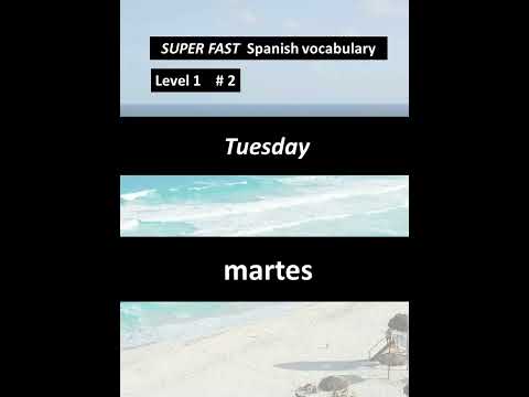 TUESDAY / MARTES #spanishvocabulary