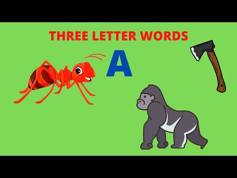 Three letter words starting with a | 3 letter words | three letter words phonics | sight words