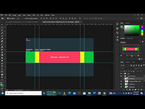 YouTube channel Banner Art For all Devices size PSD Layout Setting