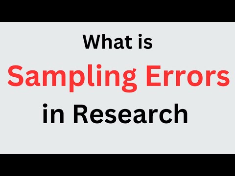 what is sampling errors in research l category of sampling error l formula of sampling error