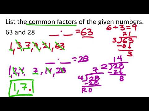 Greatest Common Factor and Least Common Multiple (MATH 900 Unit 3 Lesson 2)