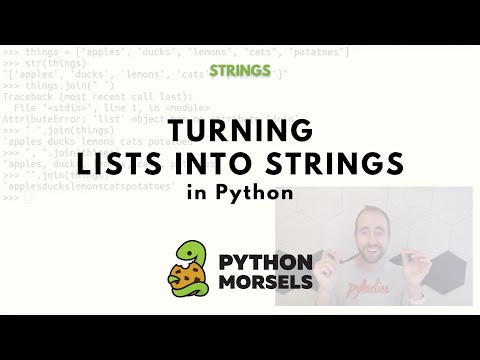 Turn a list into a string in Python with the string "join" method