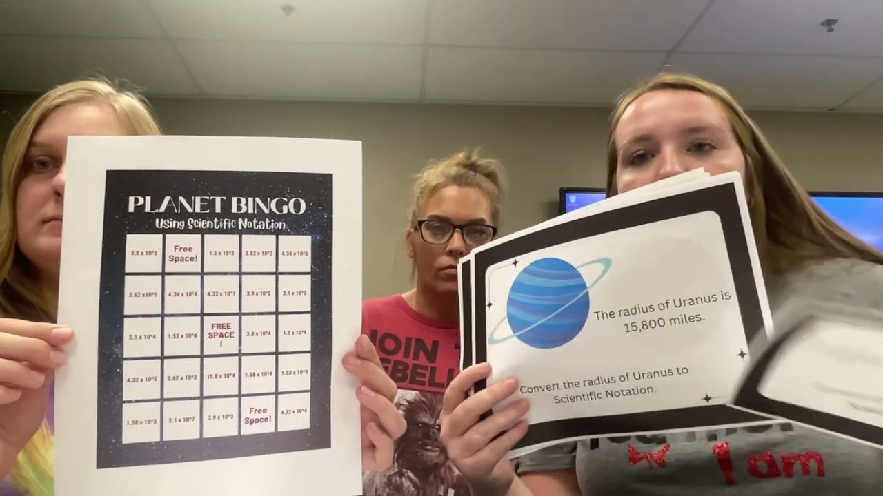 Stem Activity-Planet Bingo w/ Scientific Notation