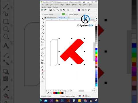 KK logo design coreldraw x7 tutorial | K K, K+K, K&K logo design Corel Draw #shorts