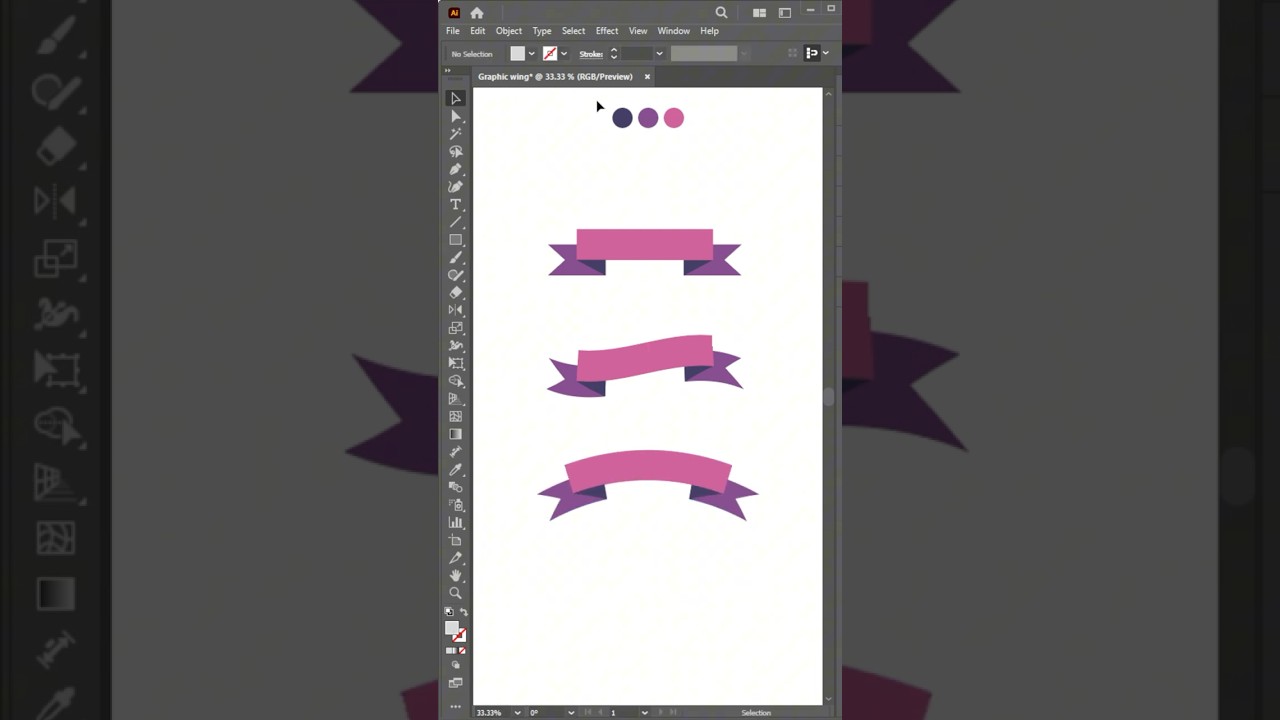 How to create banners and  ribbons in Adobe Illustrator #graphicwing #banner #adobeillustrator