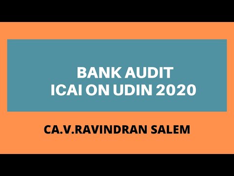 Bank Audit UDIN 2020 - ICAI FAQ