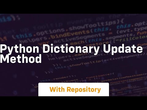 python dictionary update method