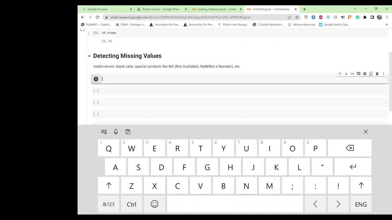 2 Python Google Colab Missing Data Detection