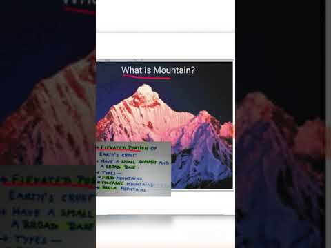 What Is Mountain|Types Of Mountains #ncertgeography #shorts #reviewlearningwithrs