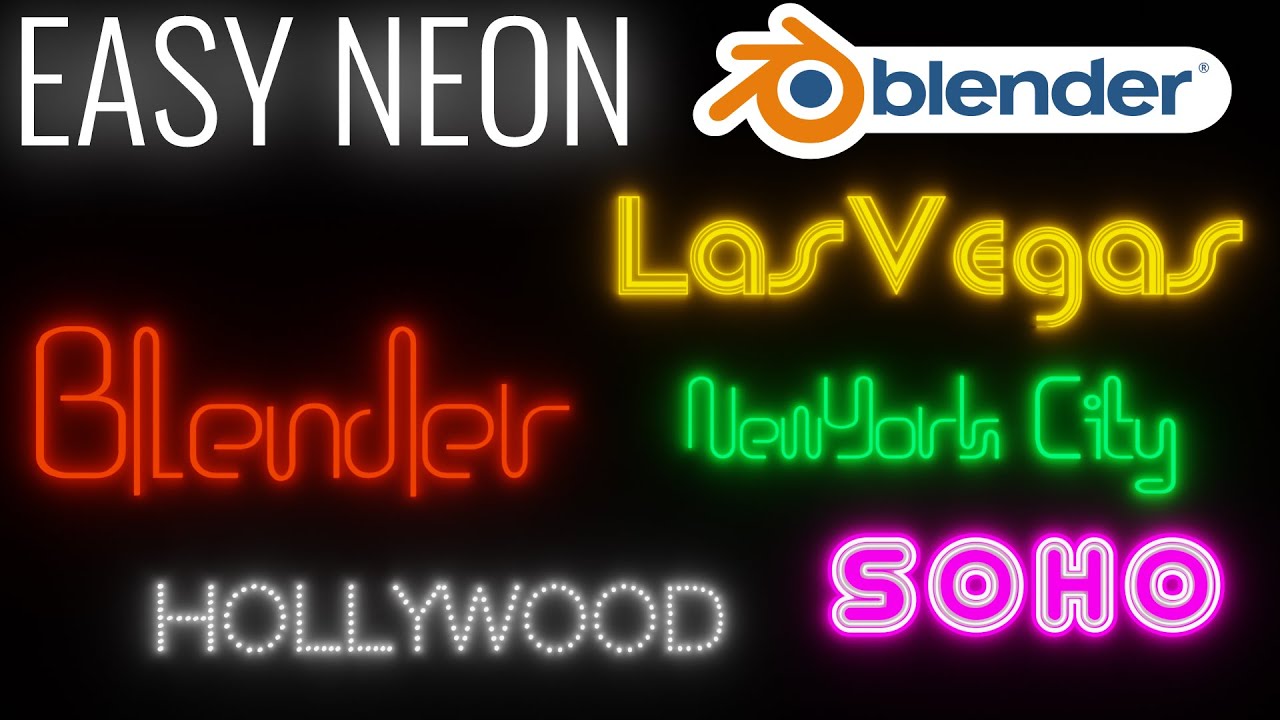 Blender Tutorial - Easy Neon Text