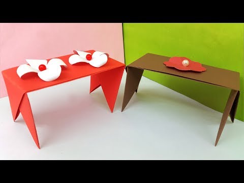 How to make a paper table origami | Best & Easy table making tutorial ...