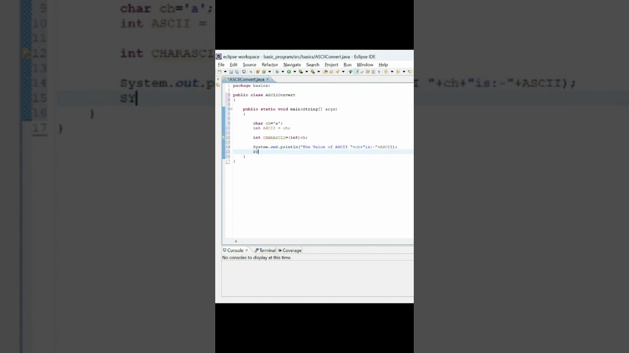 ASCII Convert Value in JAVA Programming #ascii #conversion #javaprogramming #learnjava #java
