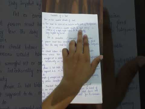 Definition and essentials of tort | Law of Torts | with case laws