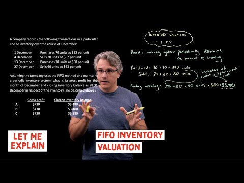FIFO - First in First Out - inventory valuation (for the @CFA Level 1 exam)