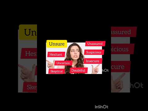 Synonyms of Unsure| #shortsfeed #vocabulary