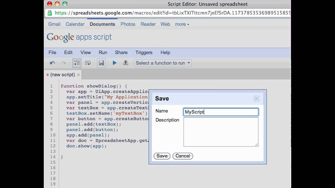 Google Apps Script: Learn to create UI using Apps Script