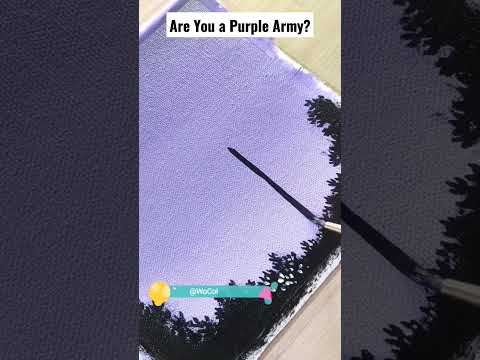 Easy Purple Monochromatic Acrylic Painting