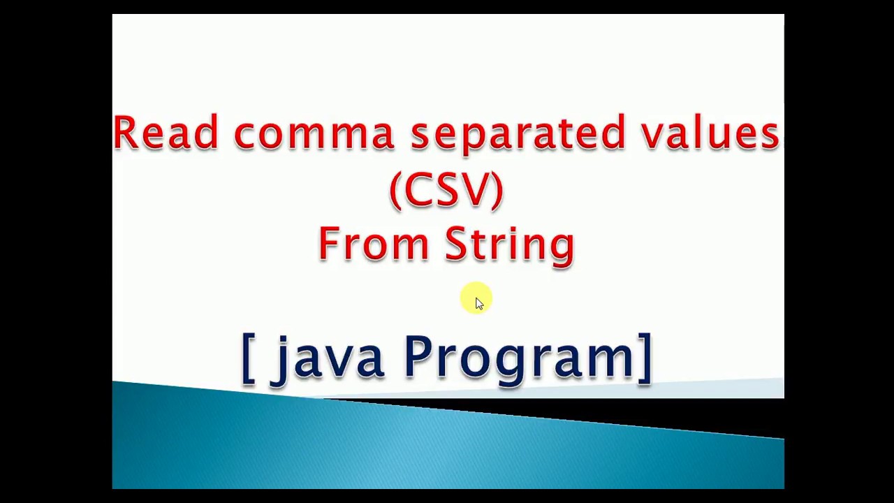how to get values from comma separated values(CSV) string in java