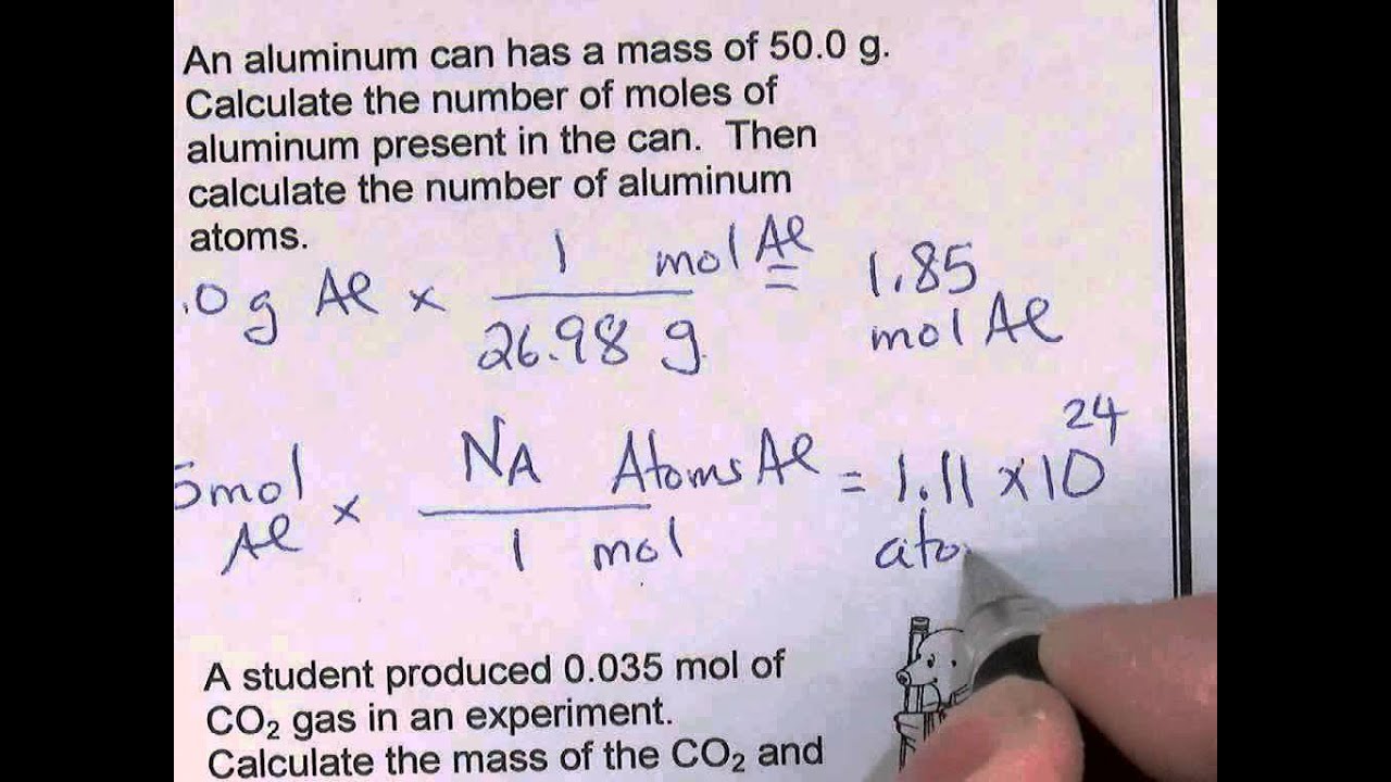 Mole Worksheet Selected Answers