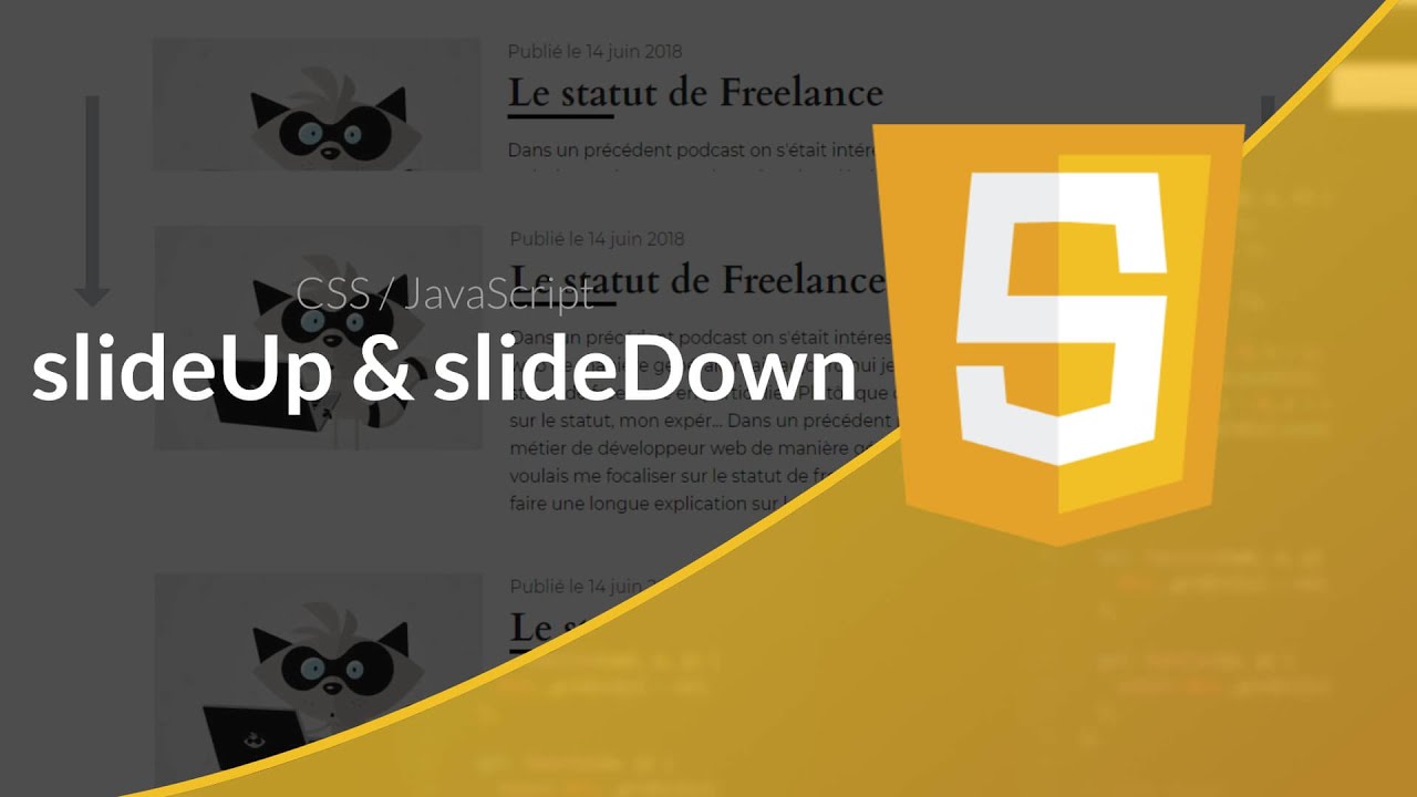 Tutoriel JavaScript : slideDown & slideUp