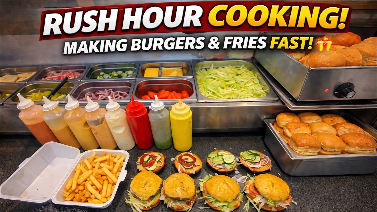 POV: Rush Hour in My Burger Shop 🍔🔥 | Nonstop Burgers & Fries