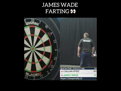 James Wade farting after the match