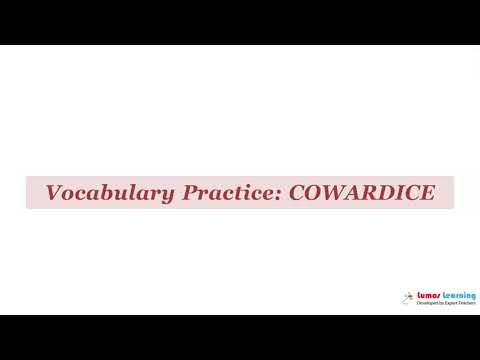 COWARDICE - Definition, pronunciation, grammar, meaning - Practice grade 8 vocabulary
